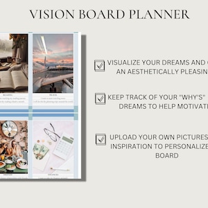 Vision Board Planner | Google Sheets | Digital Planner Template | Goal ...