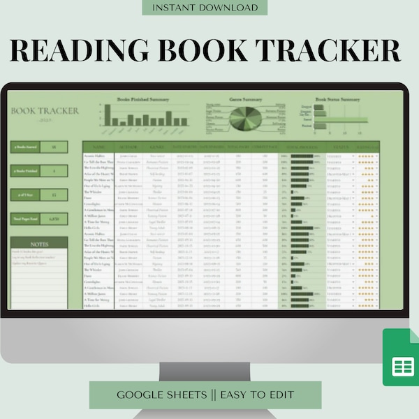 Reading Journal - Etsy