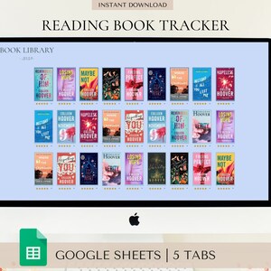 Digital Book Tracker Log Template Google Sheets, Book Journal Library ...