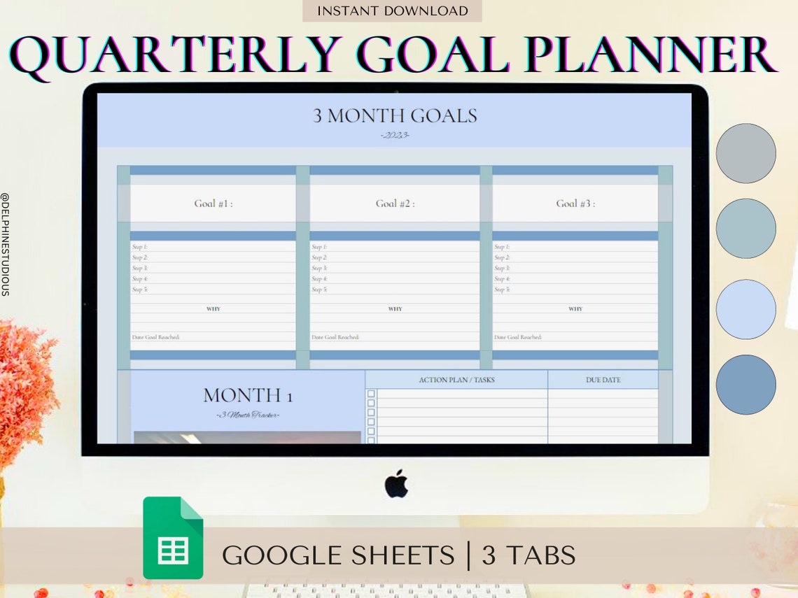 Vision Board Planner Google Sheets Digital Planner - Etsy