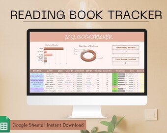 Reading Log Google Docs - Etsy