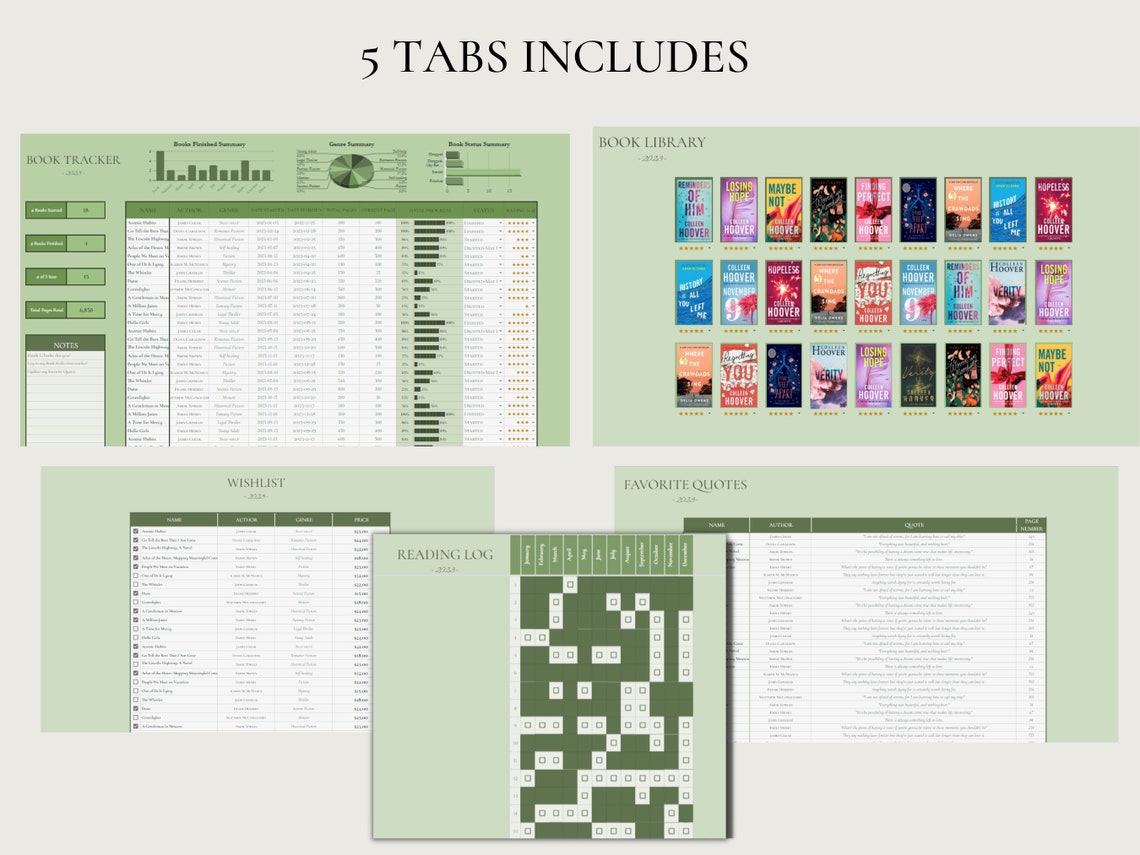 Book Reading Spreadsheet Book Tracker Template Reading Log Google ...