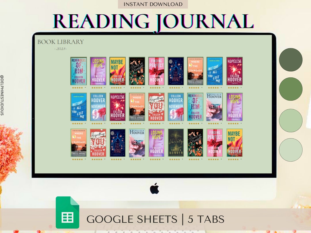 Book Reading Spreadsheet | Book Tracker Template | Reading Log | Google ...