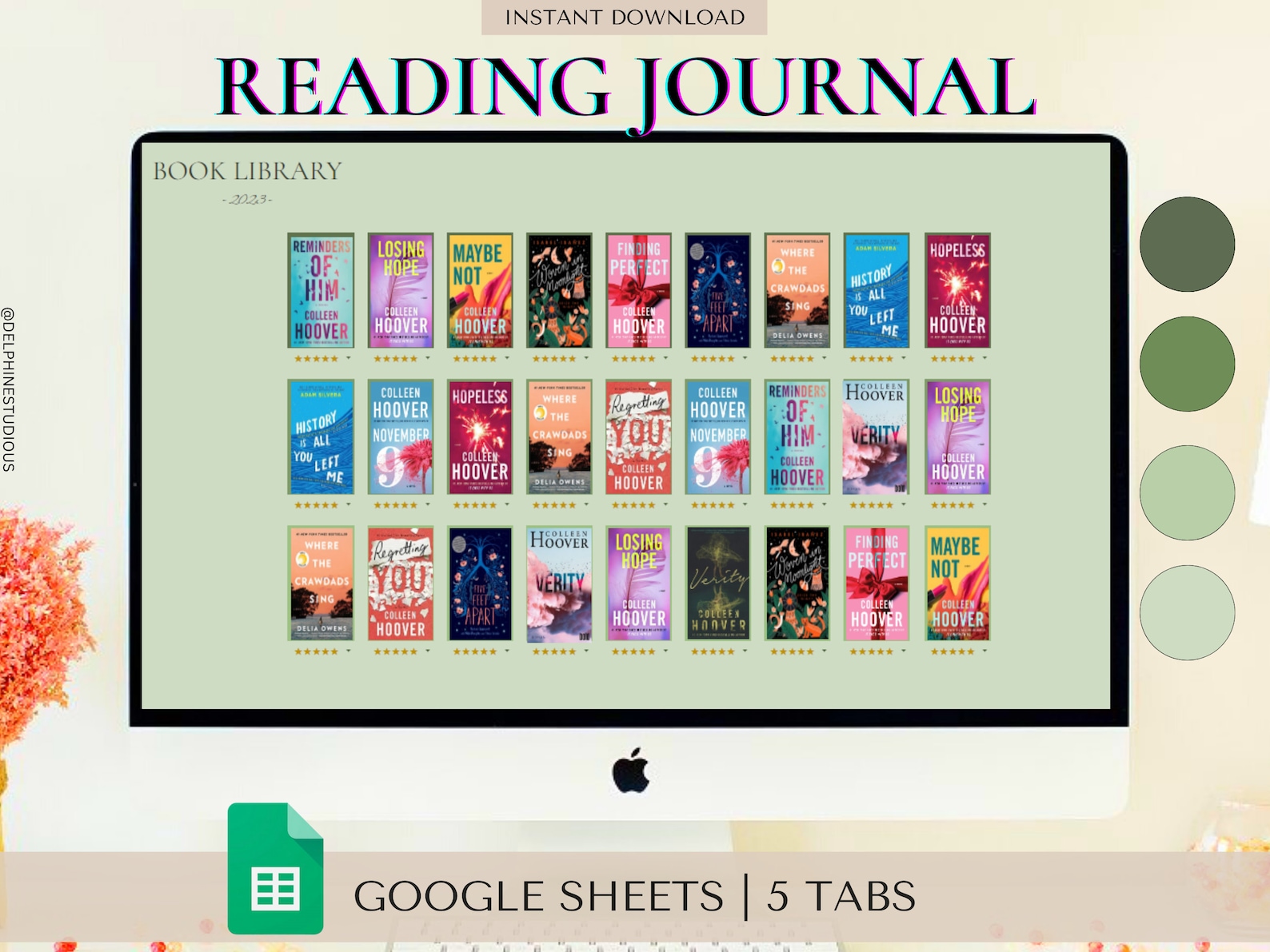Book Reading Spreadsheet | Book Tracker Template | Reading Log | Google ...