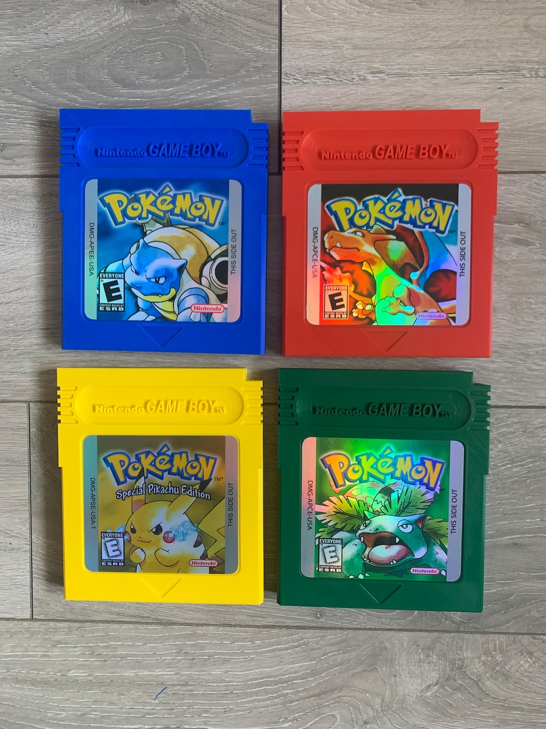 Bumper 4 Pack, Giant Size Nintendo Cartridges , Red, Green, Yellow ...