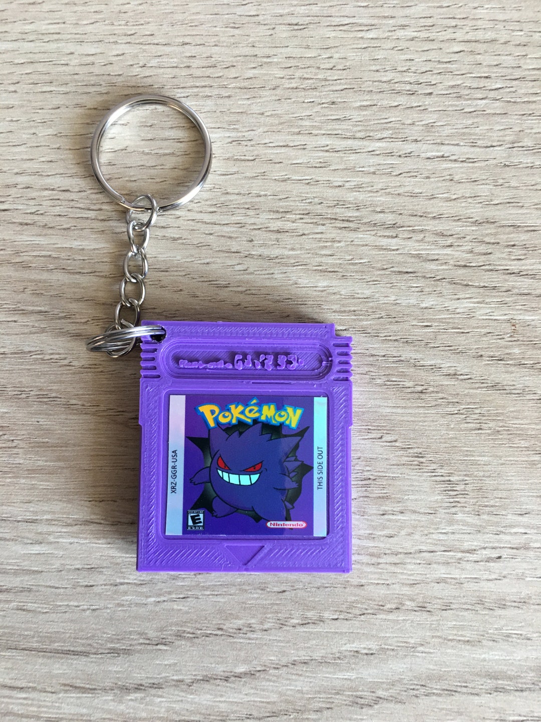 Pokemon Gengar Keyring & Chain. Retro Gameboy - Etsy