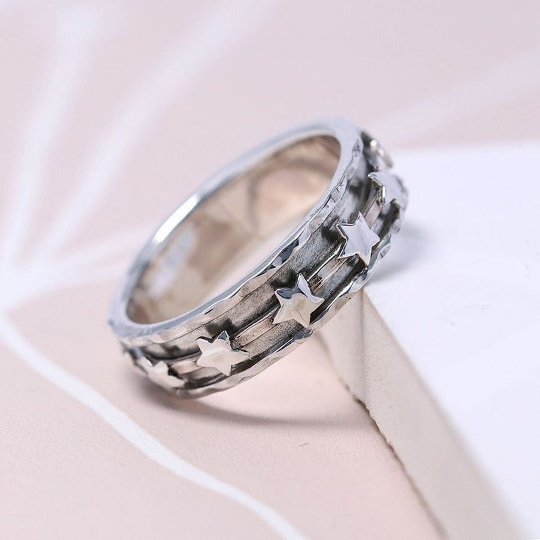 Star Spinner Ring, Sterling Silver Ring, Zodiac Ring With 925 Silver ...