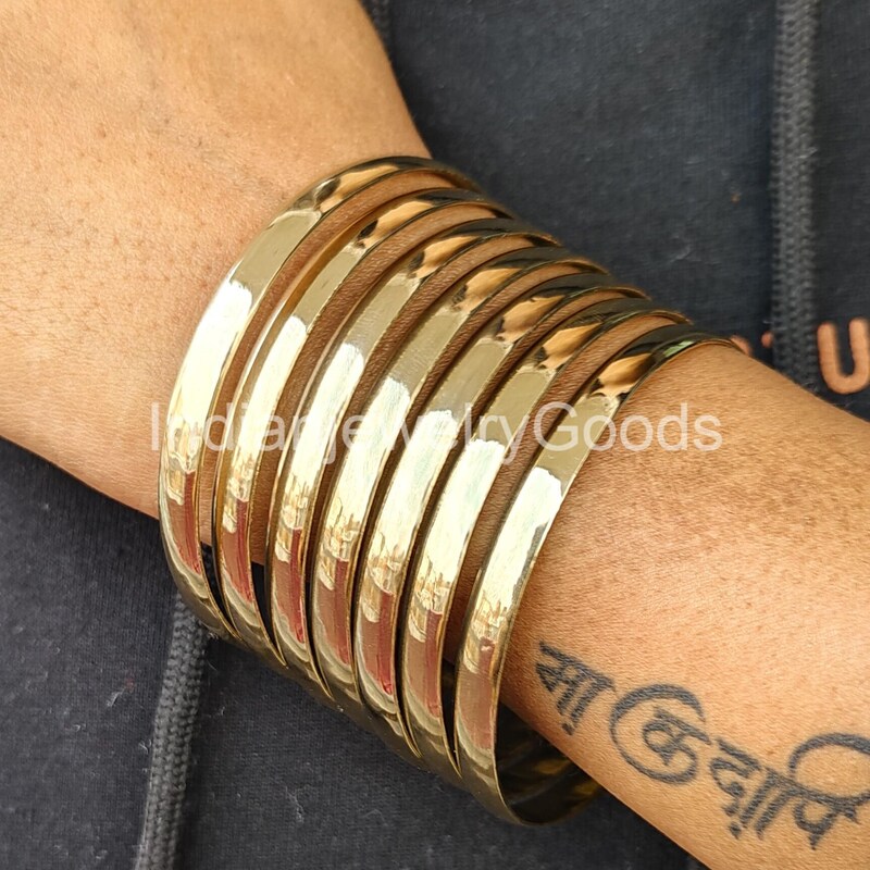 Brass Bangle Set - Etsy