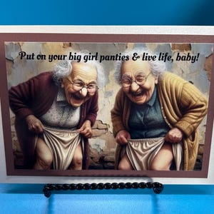 Old Lady Friendship Cards (set of 4) - Etsy