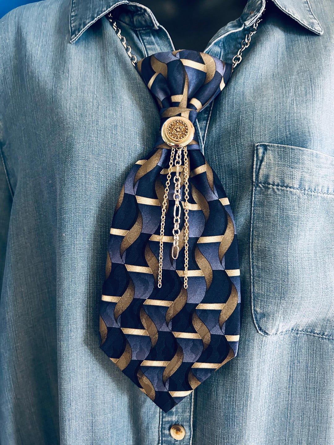 Tie One on Necktie Necklace - Etsy