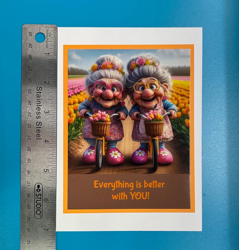Old Lady Friendship Cards (set of 4) - Etsy