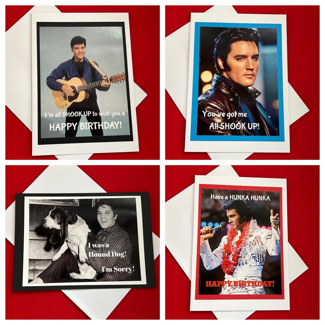 ELVIS Greeting Cards (set of 4) - Etsy