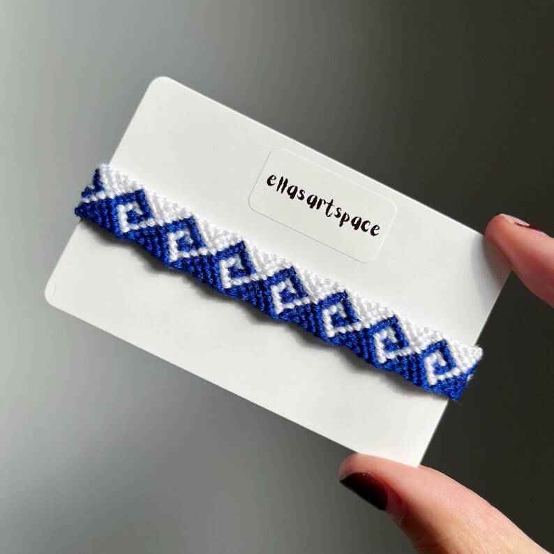 Greek Wave Bracelet | Custom Surfer Friendship Bracelet | Personalized ...