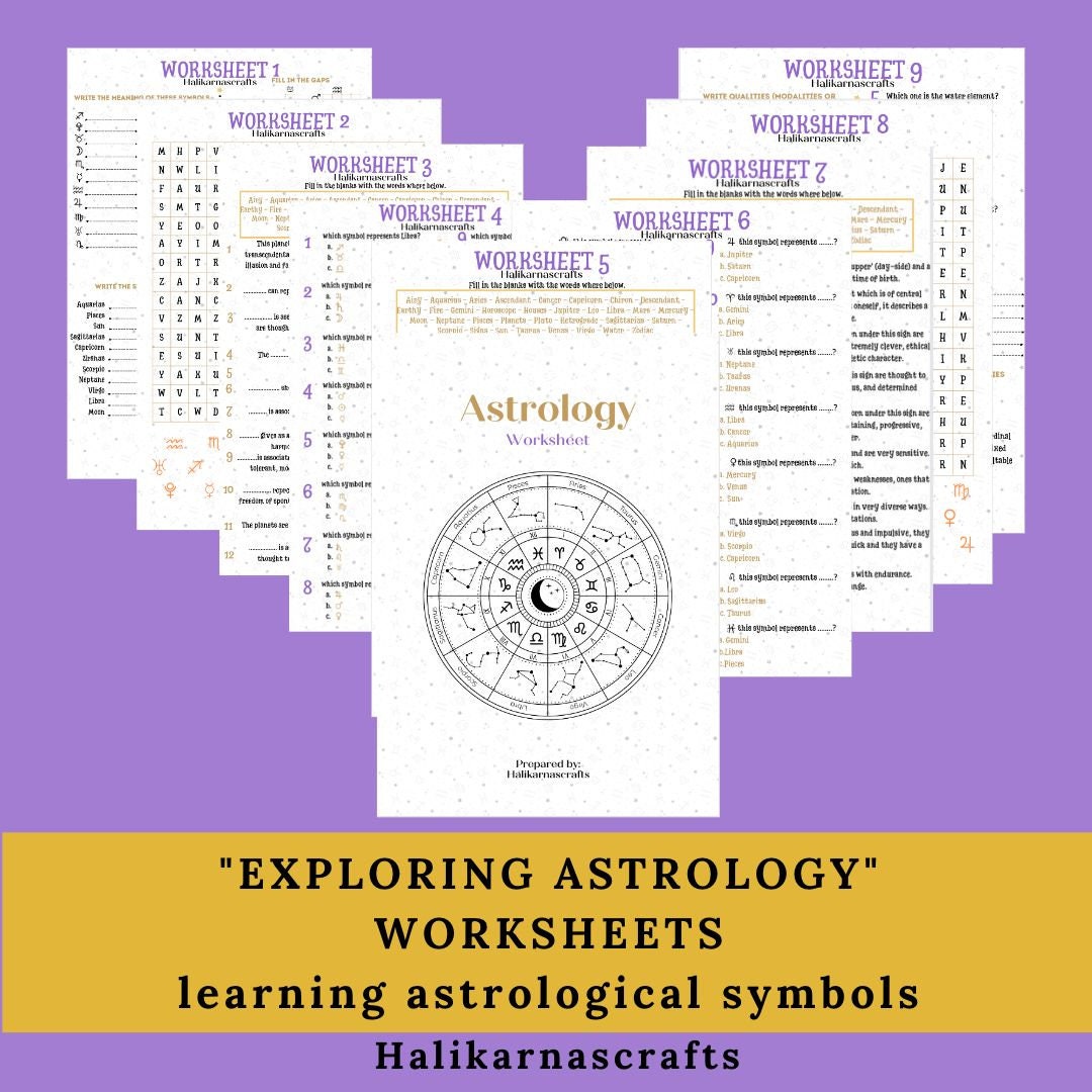 Exploring Astrology Worksheets - Etsy