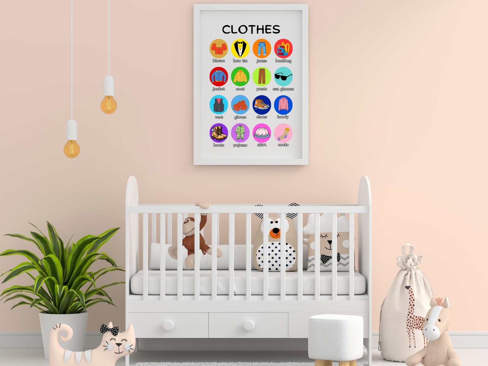 Clothes Educational Poster, Printable Clothing Chart for Kids, Toddler ...