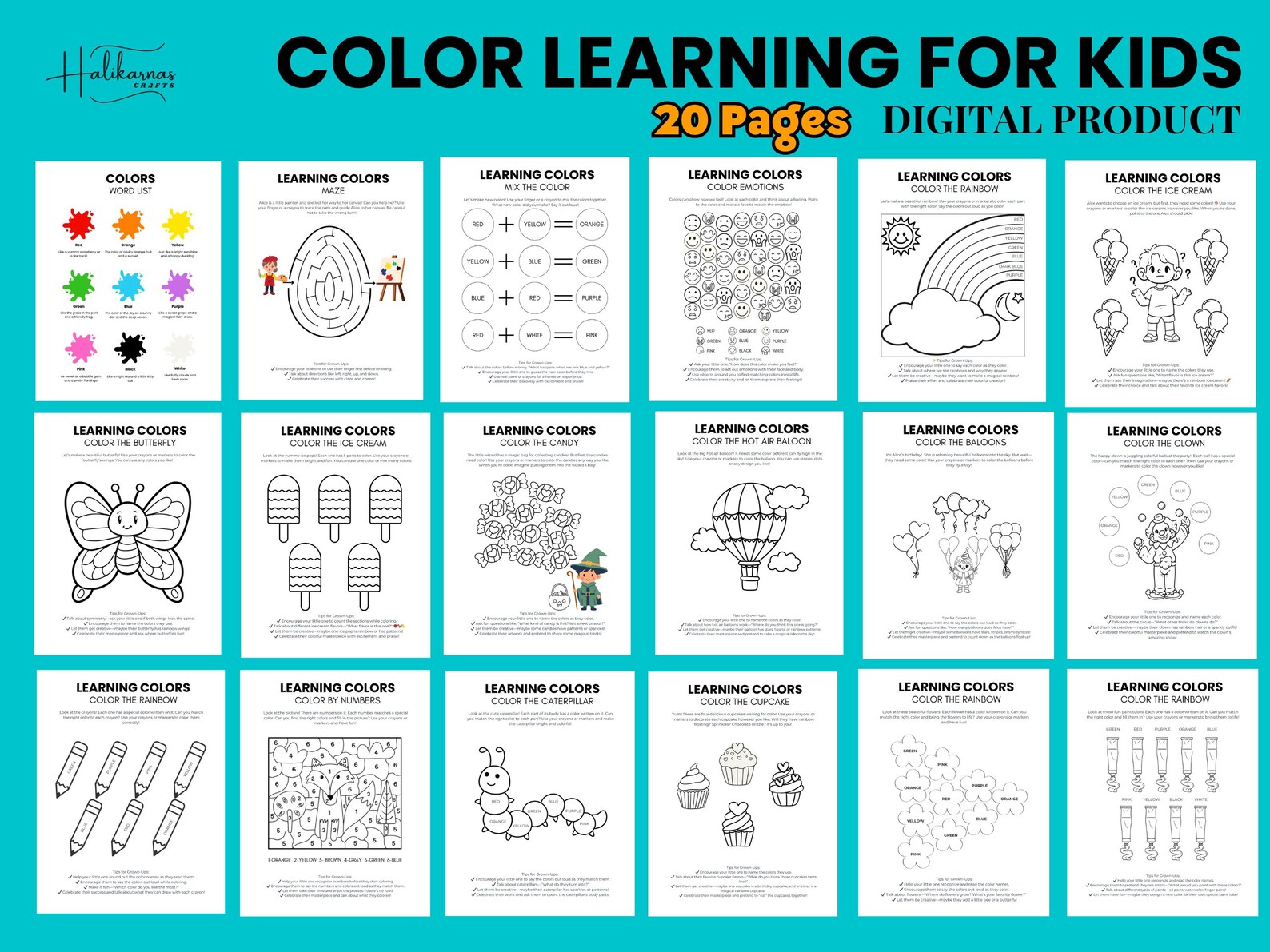 Color Learning Activity: Montessori Color Matching Game (PDF) - Etsy