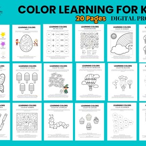 Color Learning Activity: Montessori Color Matching Game (PDF) - Etsy