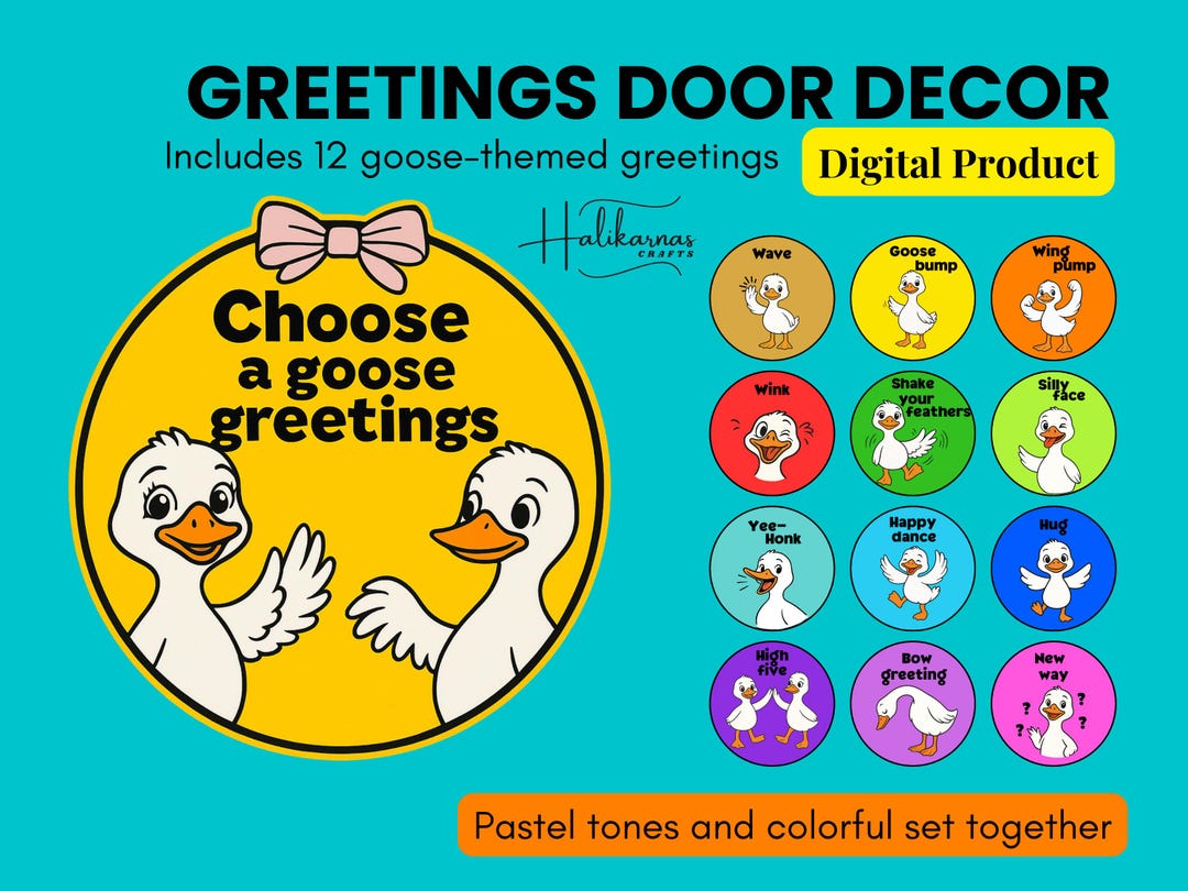 Goose Back to School Bulletin Board, Goose Classroom Greetings: Door ...
