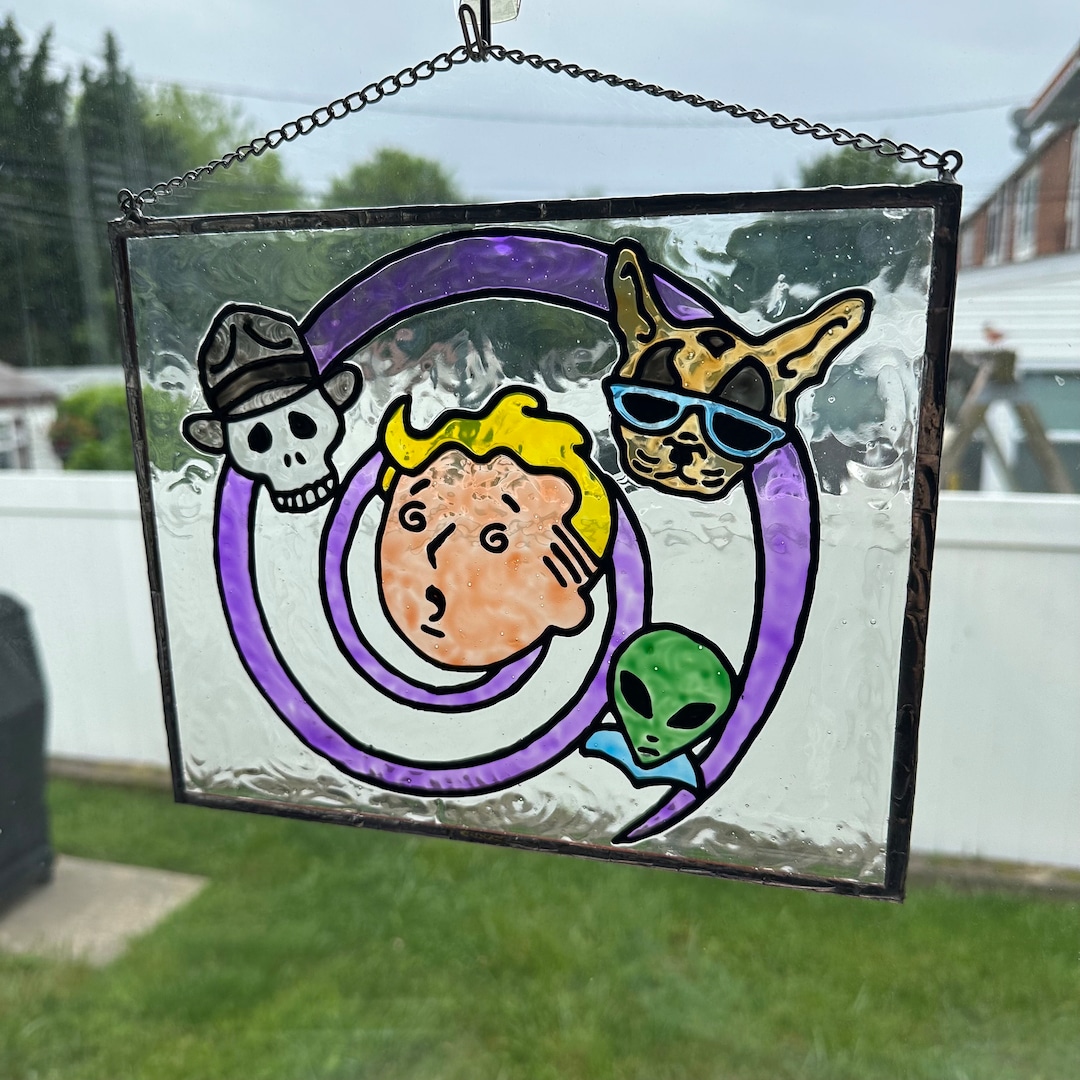 Fallout Hand Painted Faux Stained Glass Wild Wasteland Perk - Etsy