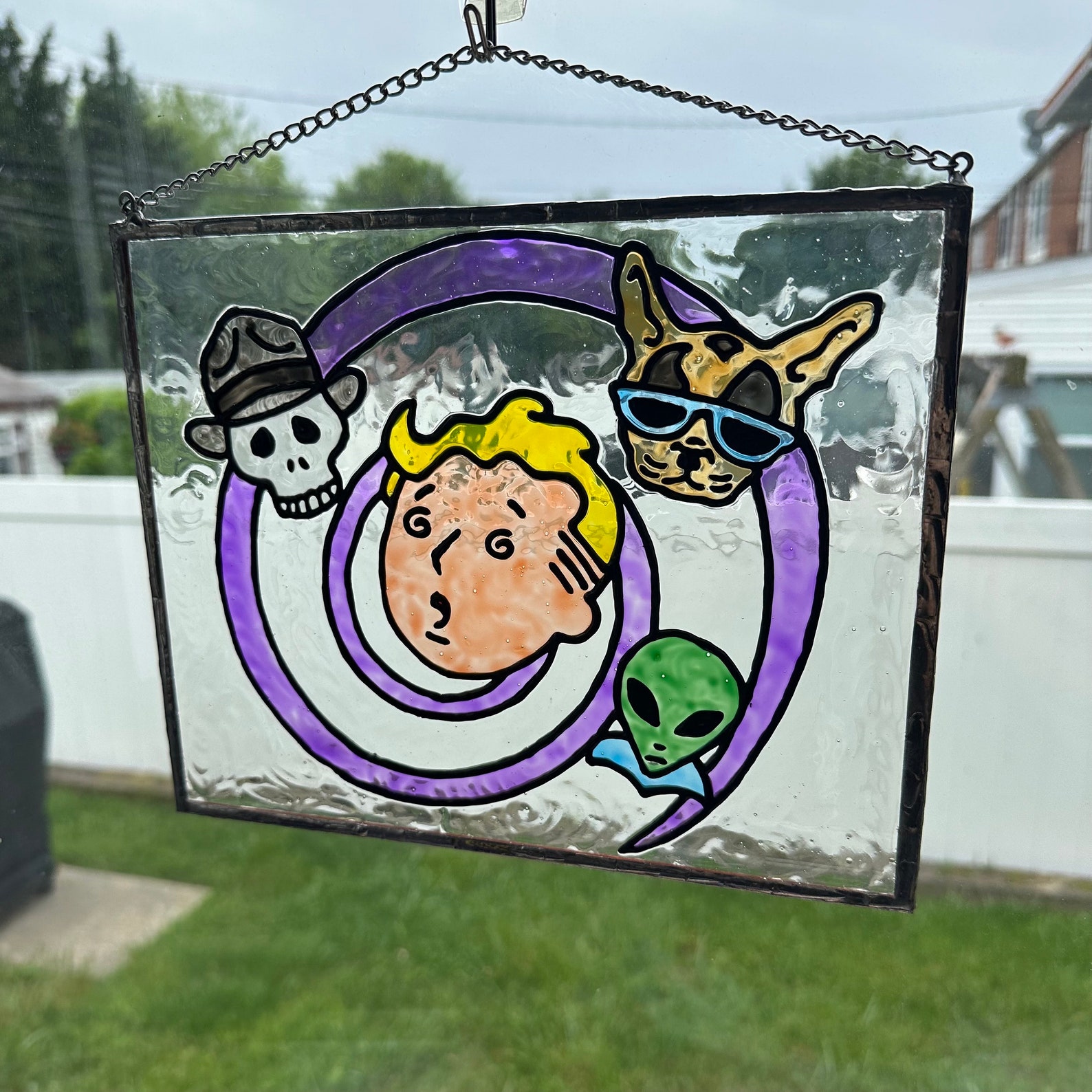 Fallout Hand Painted Faux Stained Glass Wild Wasteland Perk - Etsy
