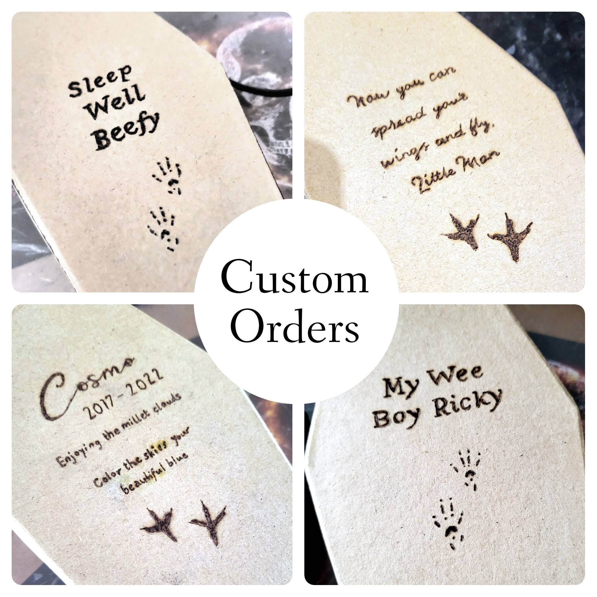 PET MEMORIAL - "sleep Well, Dear Friend" Customisable Hand-sized Pet ...