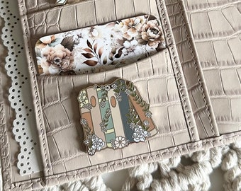Books Enamel Magnet | Planner Magnet | Books With Flower Planner Magnet ...