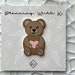 Teddy Bear Enamel Magnet | Planner Magnet | Cute Bear Planner Magnet - Etsy