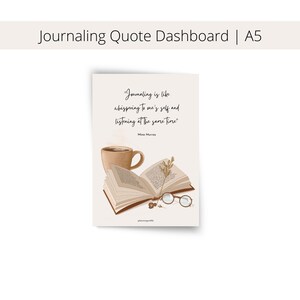 A5 journaling Quote Dashboard Printable PDF File A5 Ring - Etsy