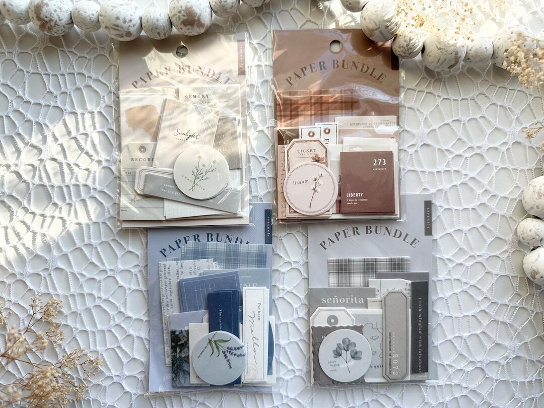 Mind Wave Paper Sticker Bundle for Journals, Scrapbook, Junk Journals ...