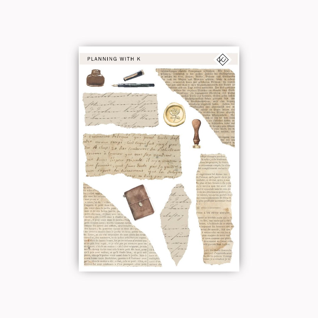 Torn Paper Stickers for Planners, Journals | Journaling, Junk Journal ...