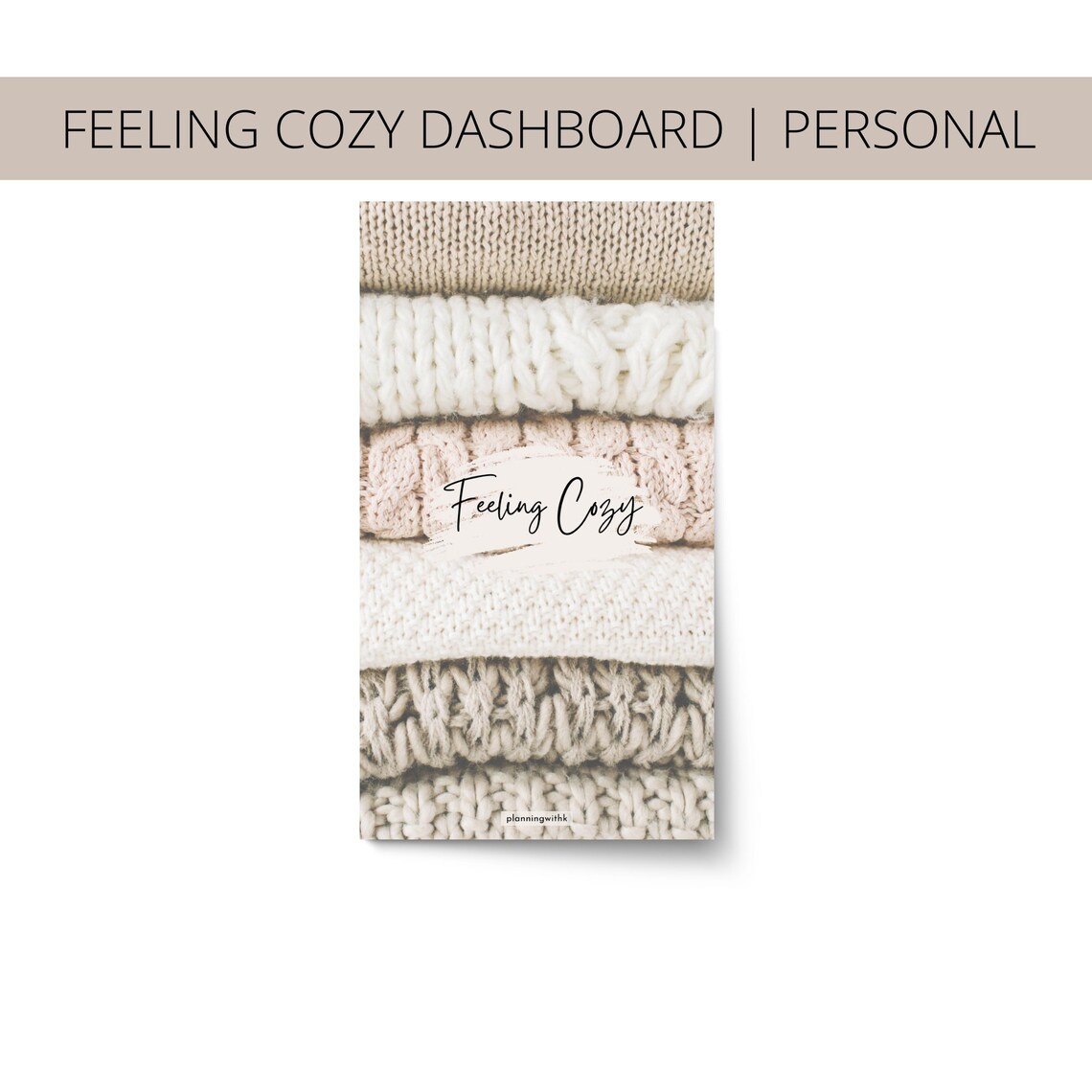 PERSONAL Feeling Cozy Dashboard Printable PDF File - Etsy