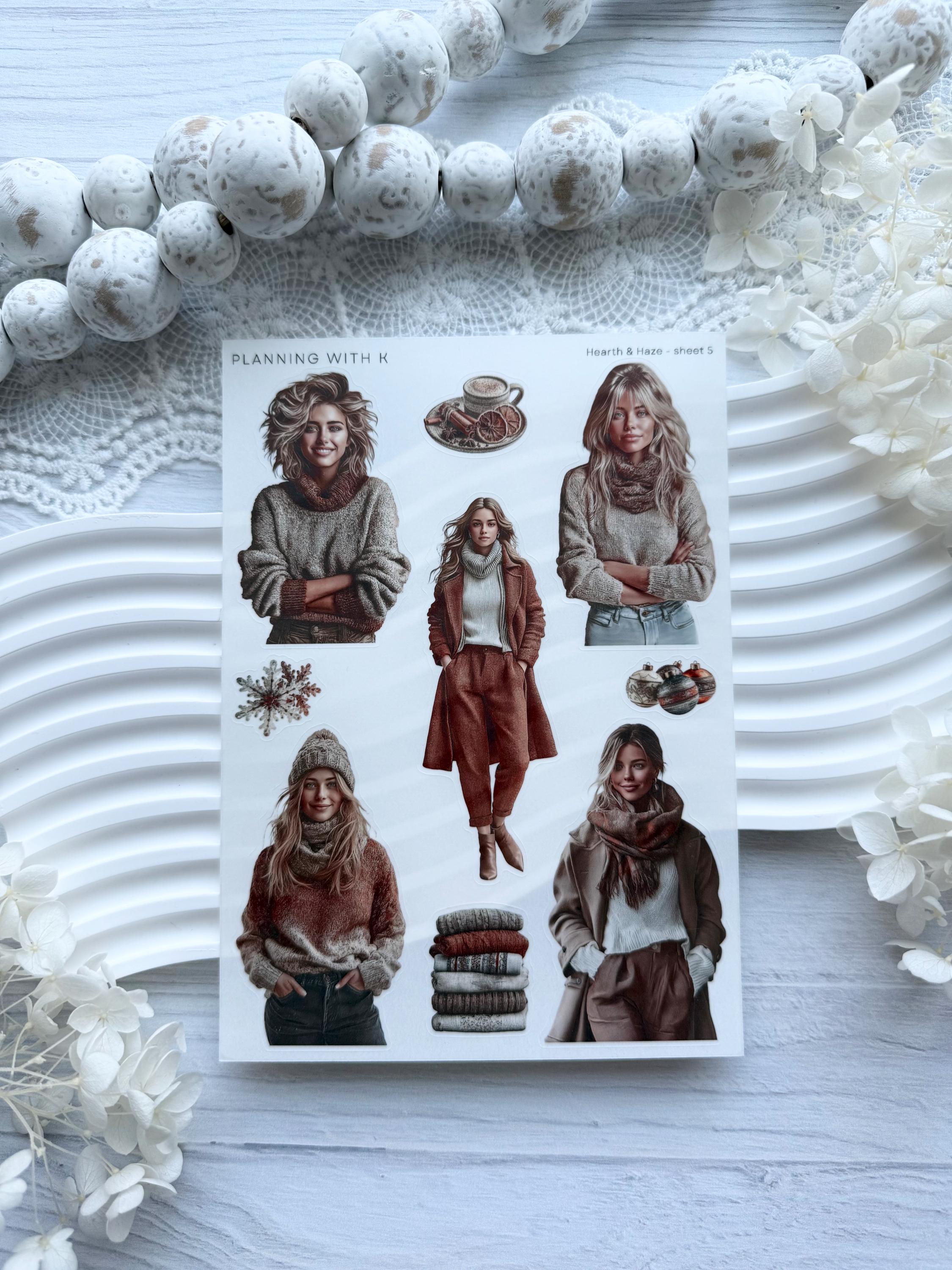 Hearth and Haze Stickers for Planners, Journals | Stickers Printed on ...