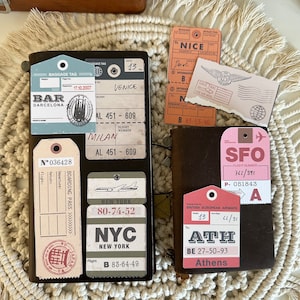 Vintage Travel Tags Ephemera Travel Tags Made With Card Stock Travelers ...