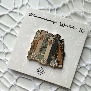 Books Enamel Magnet | Planner Magnet | Books With Flower Planner Magnet ...