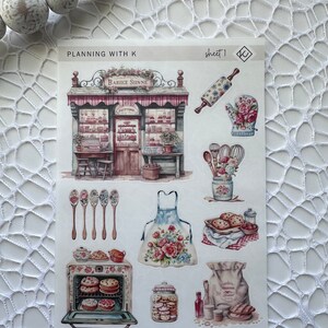 Time to Bake Stickers for Planners, Journals | Baking Time Stickers ...