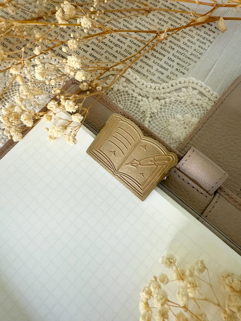 Brass Clip | Journal or Planner With Fountain Pen Brass Clip ...