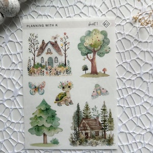 Spring in the Woodlands Stickers for Planners, Journals | Animals in ...