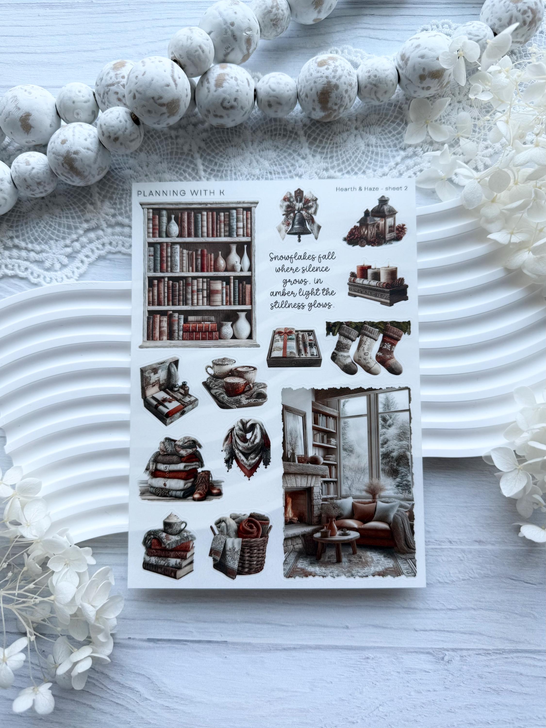 Hearth and Haze Stickers for Planners, Journals | Stickers Printed on ...