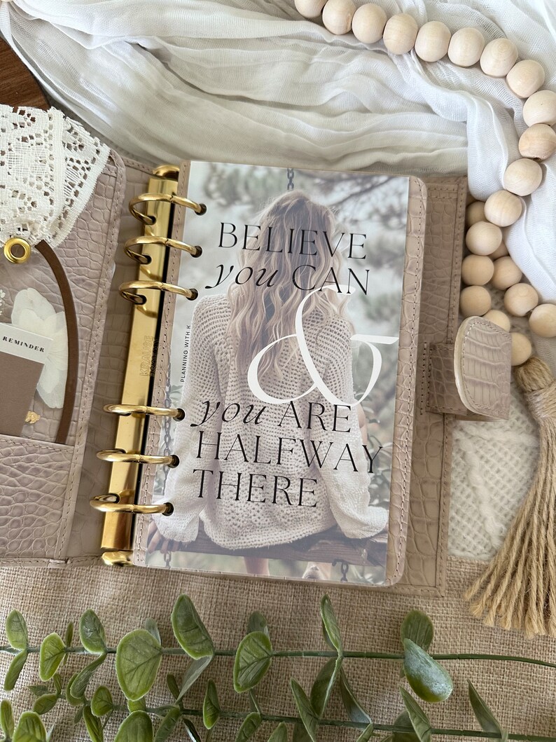 A5 | Personal Size "believe You Can & You Are Halfway There" PRINTED ...