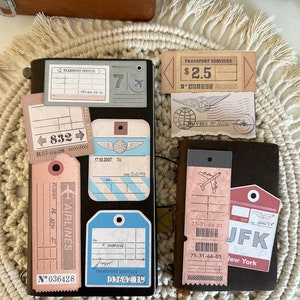 Vintage Travel Tags Ephemera Travel Tags Made With Card Stock Travelers ...