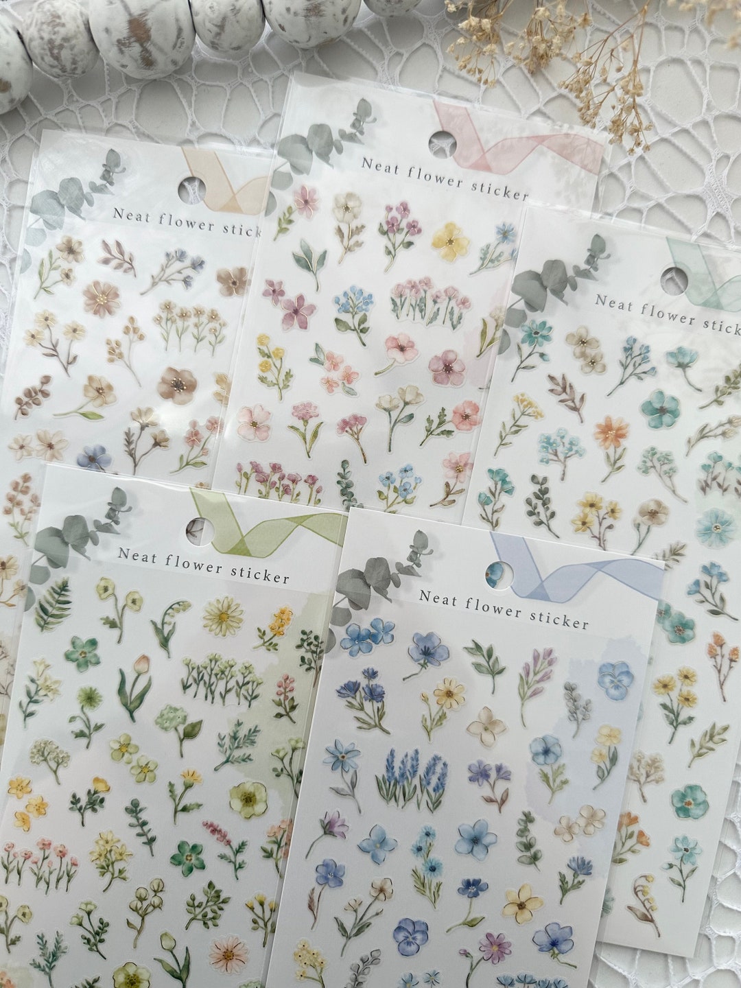 Mind Wave Flower Stickers - Etsy