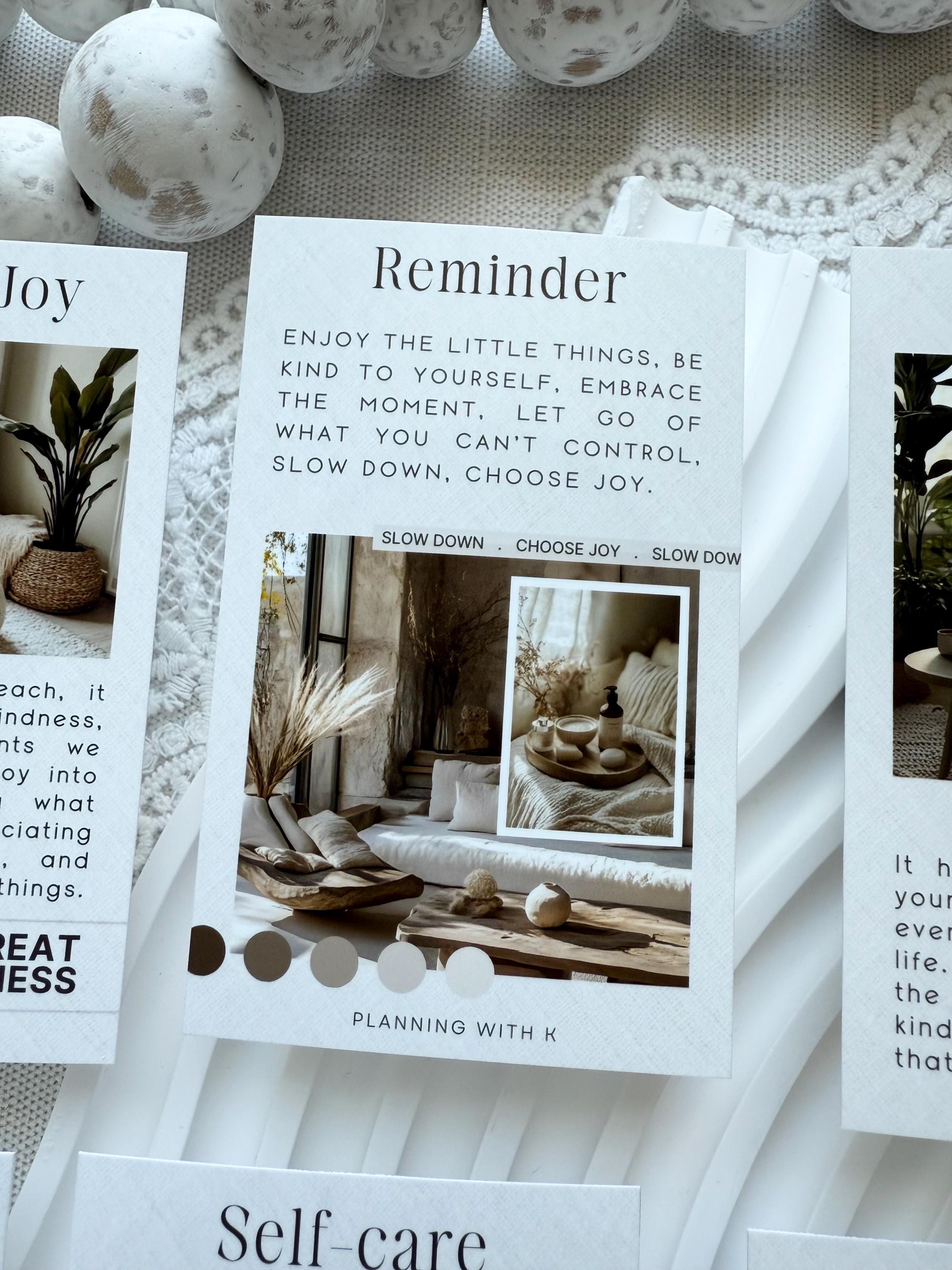 Journaling Cards | Choose Joy, Gratitude, Persistence, Self-care ...