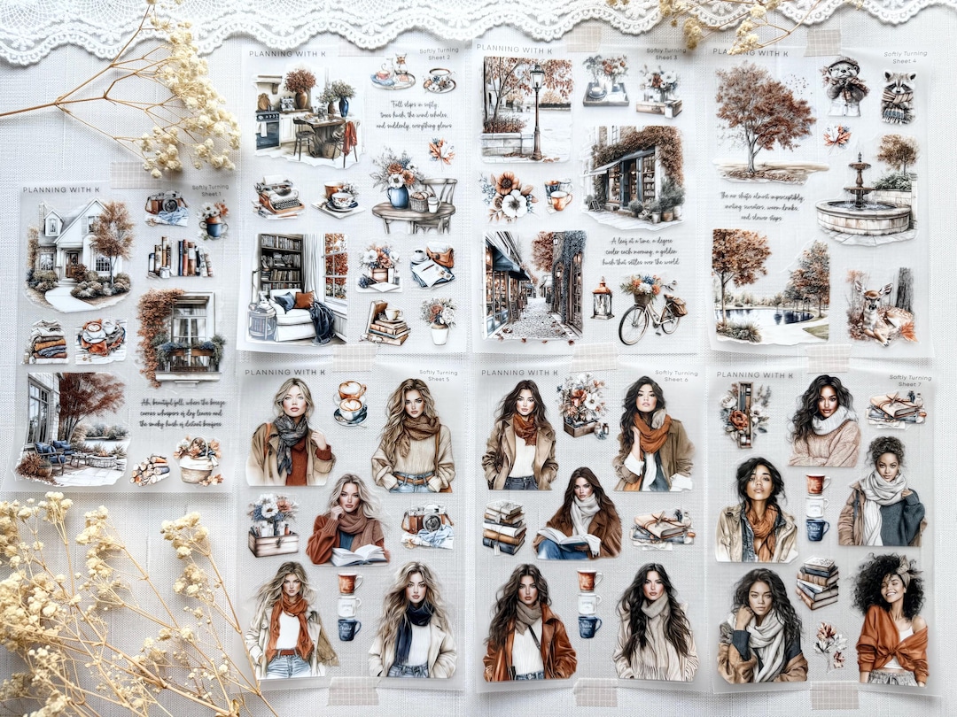 Softly Turning Stickers for Planners, Journals | Stickers Printed on ...