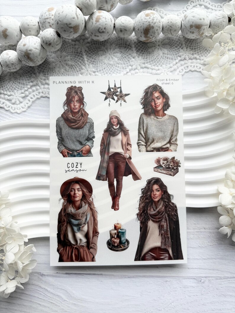 Frost & Amber Stickers for Planners, Journals | Stickers Printed on ...