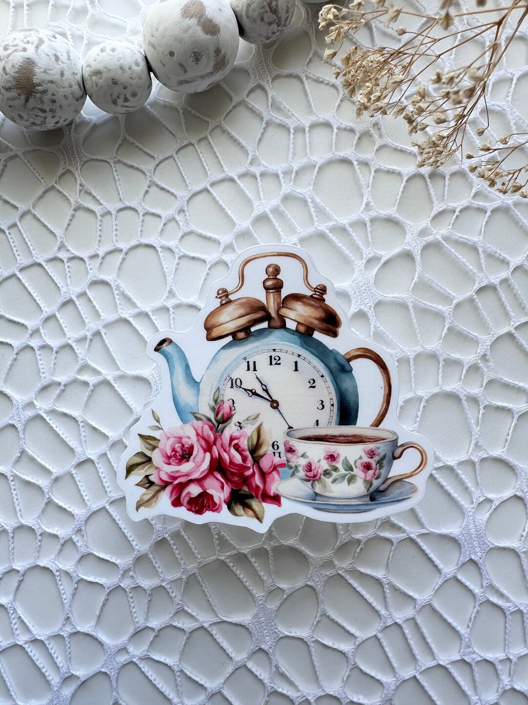 Tea Time Die Cut Sticker Transparent Sticker Die Cut Love Tea It ...