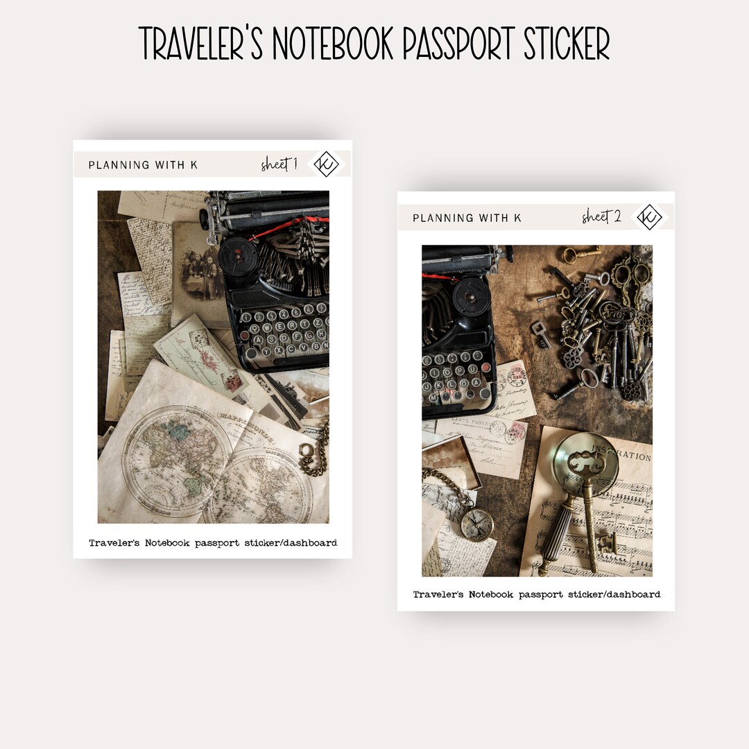 Traveler's Notebook Sticker/dashboard | Printed on Transparent Matte ...