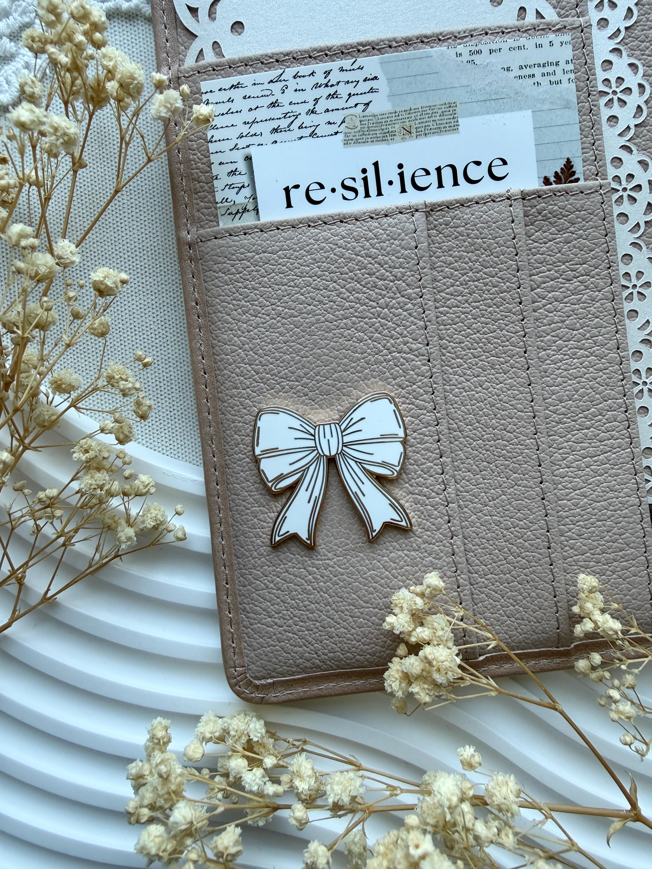 Bow Enamel Magnet | Planner Magnet | White Bow | Beige Bow | Pink Bow ...