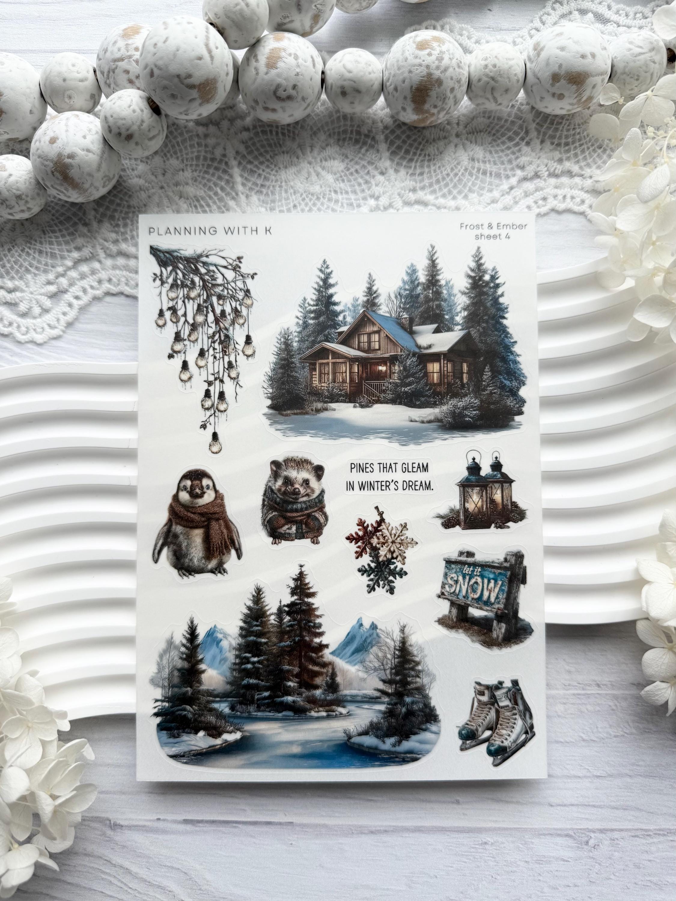 Frost & Amber Stickers for Planners, Journals | Stickers Printed on ...