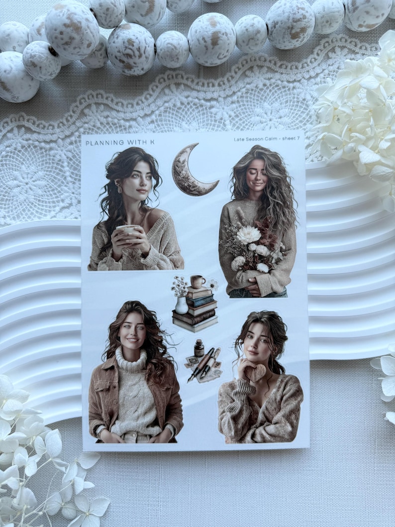 Late Season Calm Stickers, Planner Journal Stickers, Transparent Matte ...