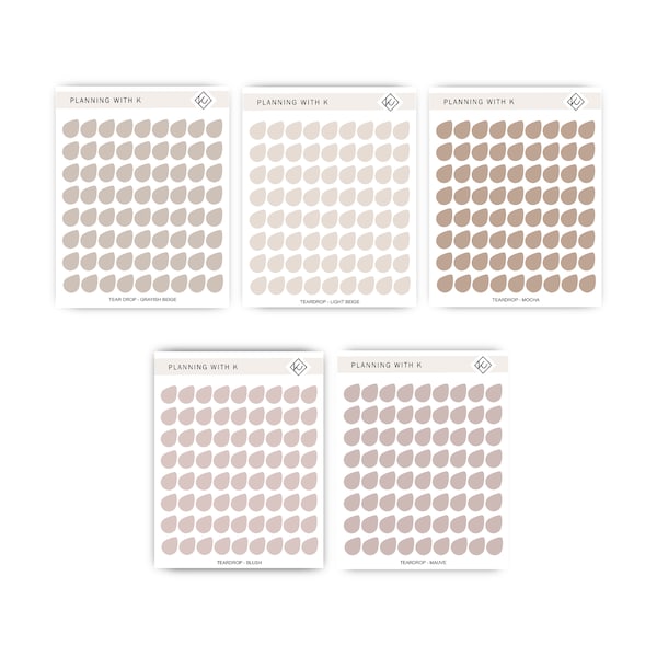 Teardrop Stickers - Etsy